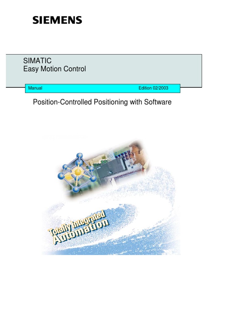Simatic Easy Motion Control - Manual | PDF | Acceleration | Control Theory