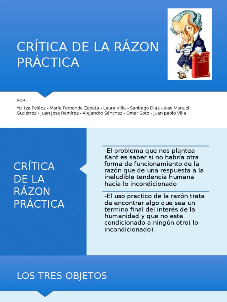 Crítica de La Razón Práctica | PDF | Moralidad | Immanuel Kant