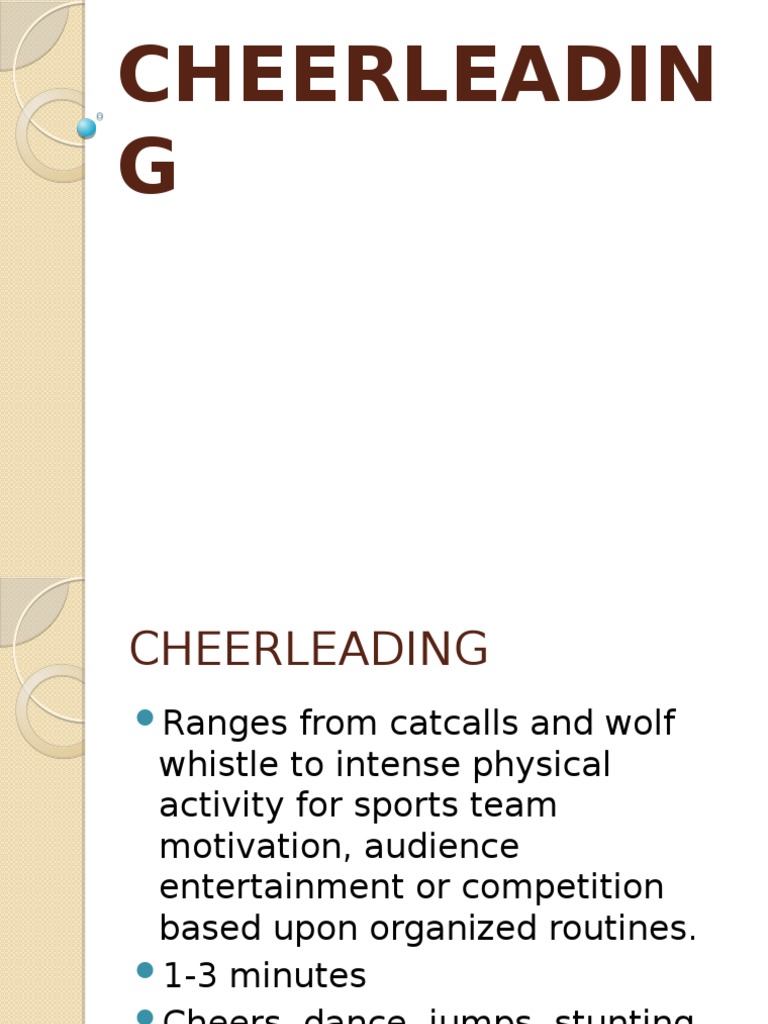 CHEERLEADING | PDF | Cheerleading | Individual Sports