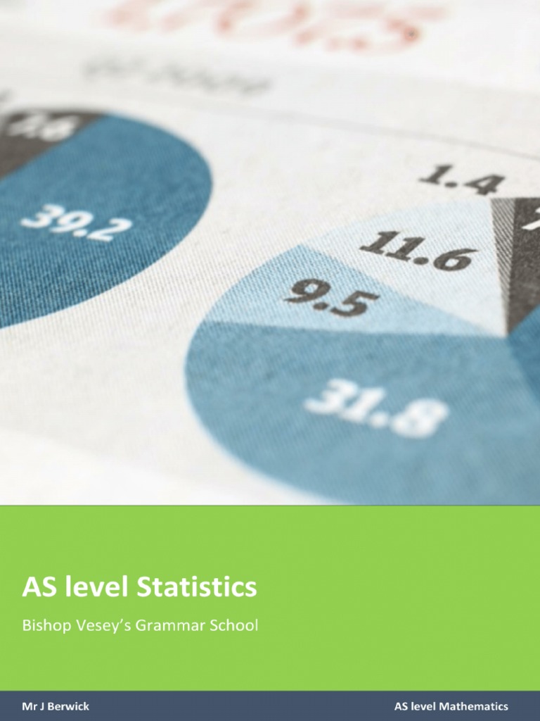 AS Level Mathematics Statistics (New) | PDF | Sampling (Statistics ...