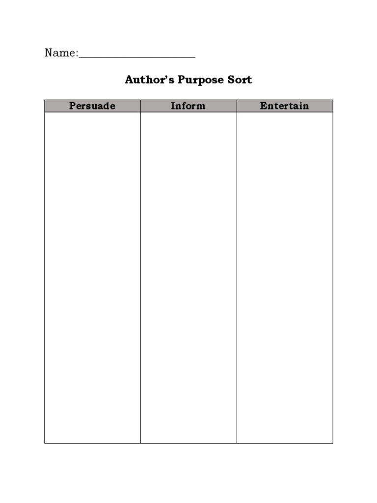 Authors Purpose Sort | PDF