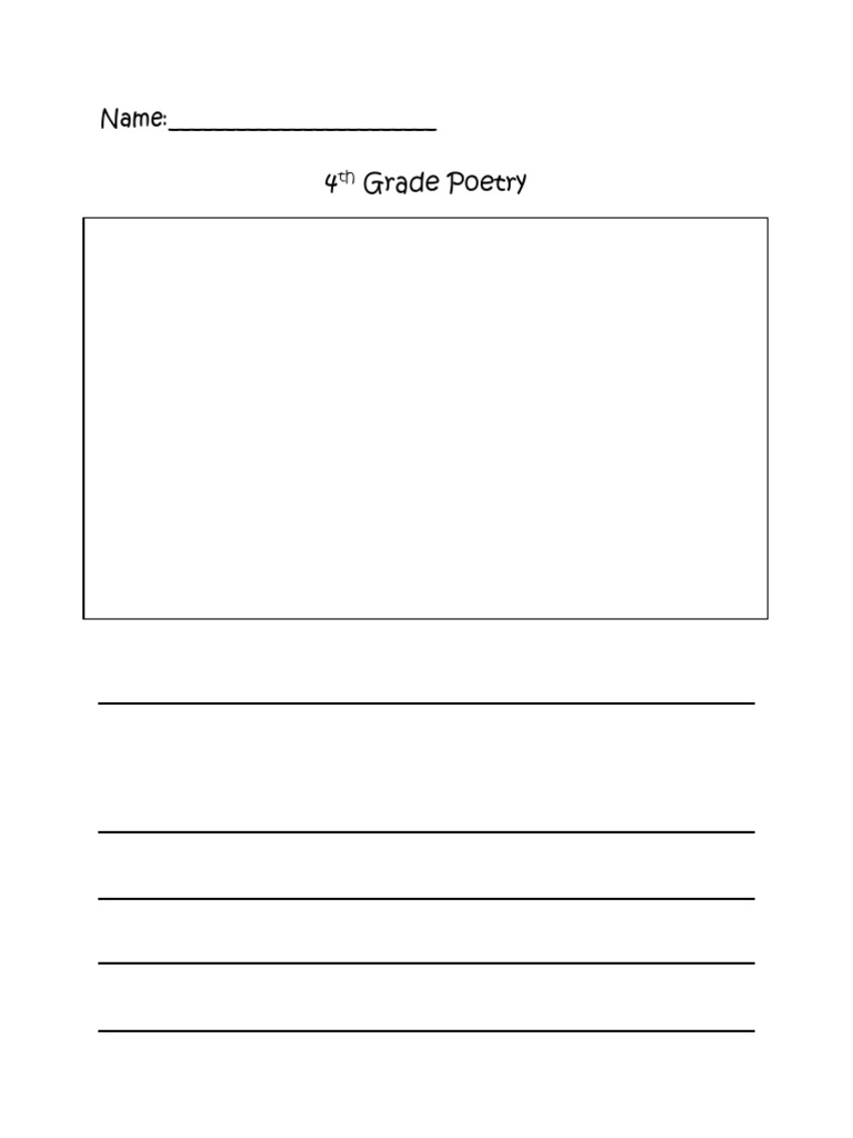 Poetry Worksheet | PDF