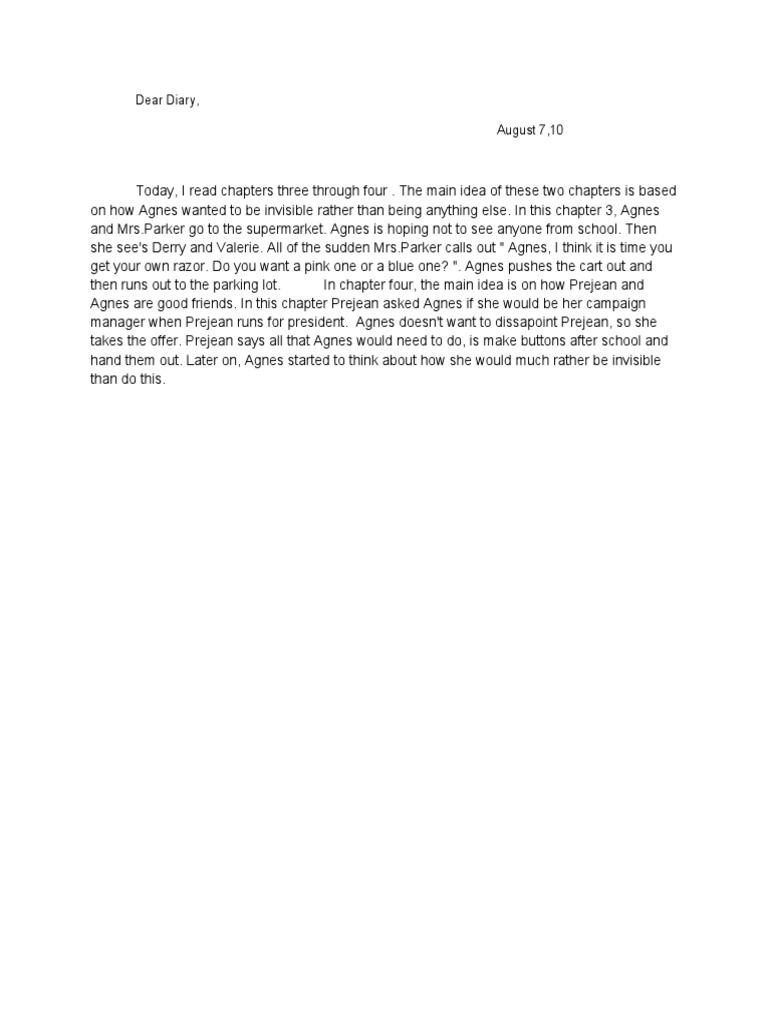 Dear Diary | PDF