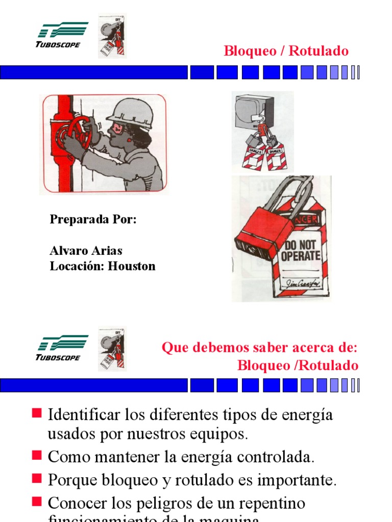 Presentacion de Bloqueo y Rotulado | PDF | Ingenieria Eléctrica