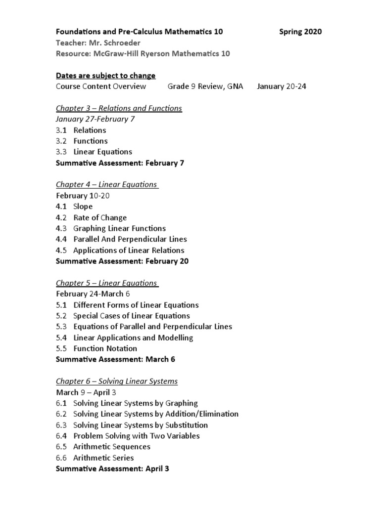PC 10 Course Outline Spring 2020 | PDF