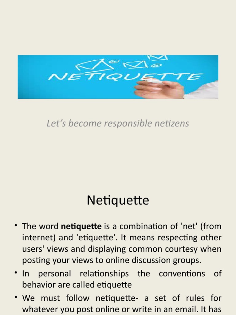 Let's Become Responsible Netizens | Download Free PDF | Mass Media ...