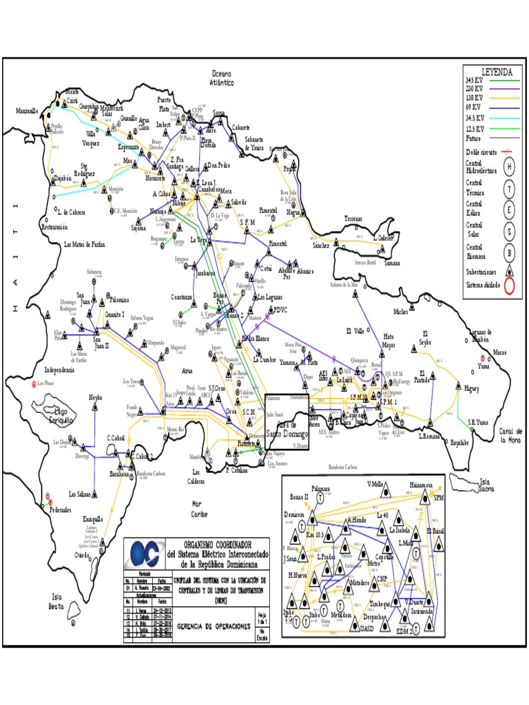 Mapa de Líneas de Transmisión RD | PDF | Naturaleza | Energía y recursos