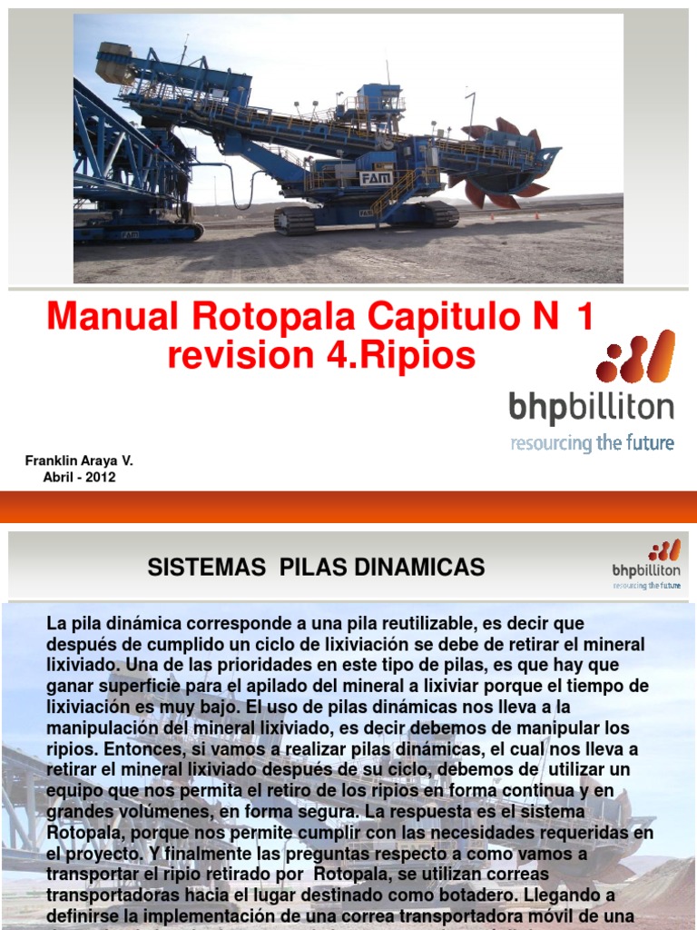 Manual Rotopala Capitulo N°1 Revision 4 | PDF | Sistema de ...