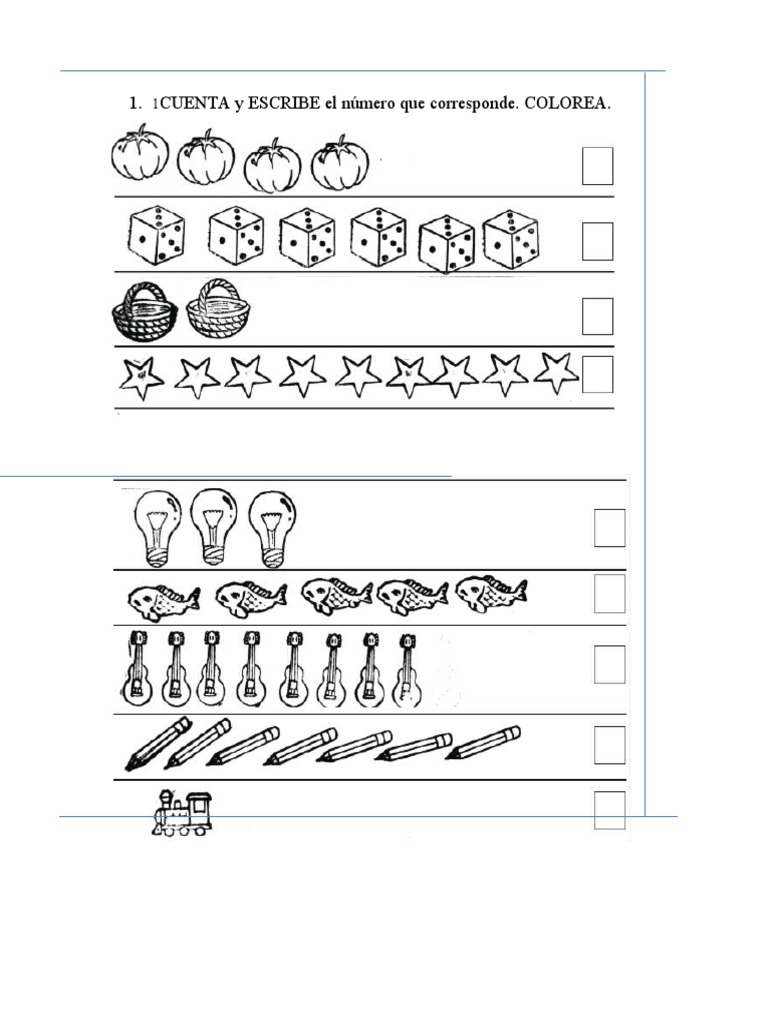 CUENTA y ESCRIBE El Número Que Corresponde | PDF
