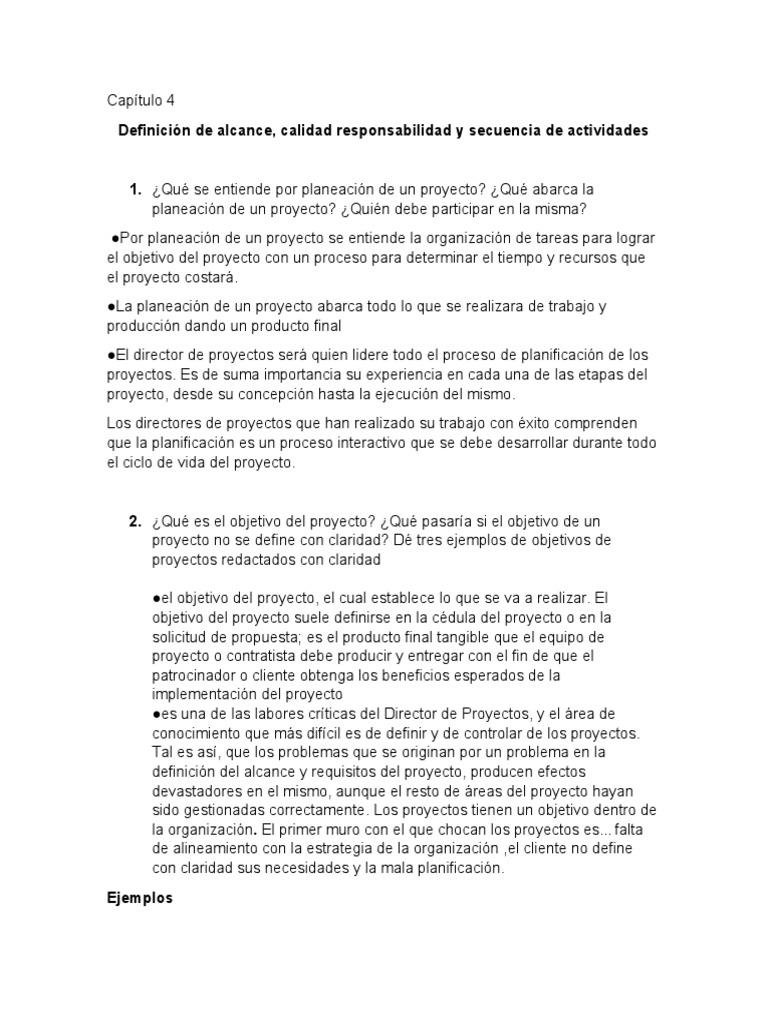 Definicion Del Alcance | PDF | Planificación | Presupuesto