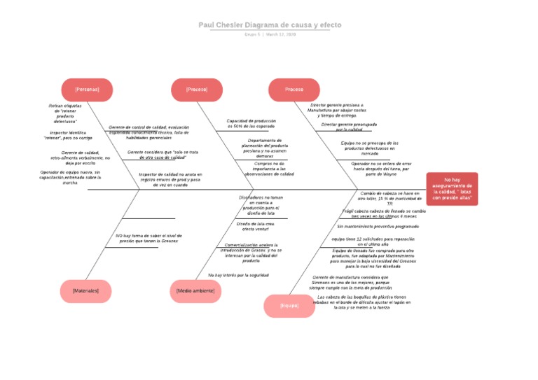 Anexo 1, Paul Chesler - Diagrama Causa Efecto | PDF | Business