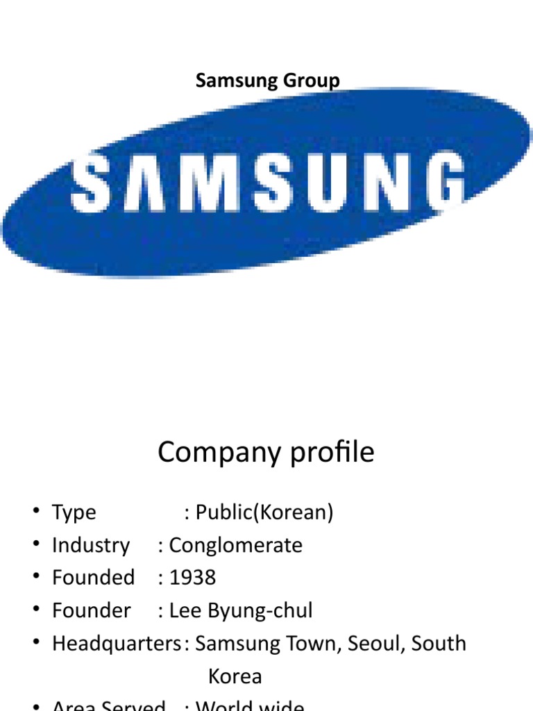Samsung Group: Global Conglomerate Profile | PDF | Samsung | Samsung ...