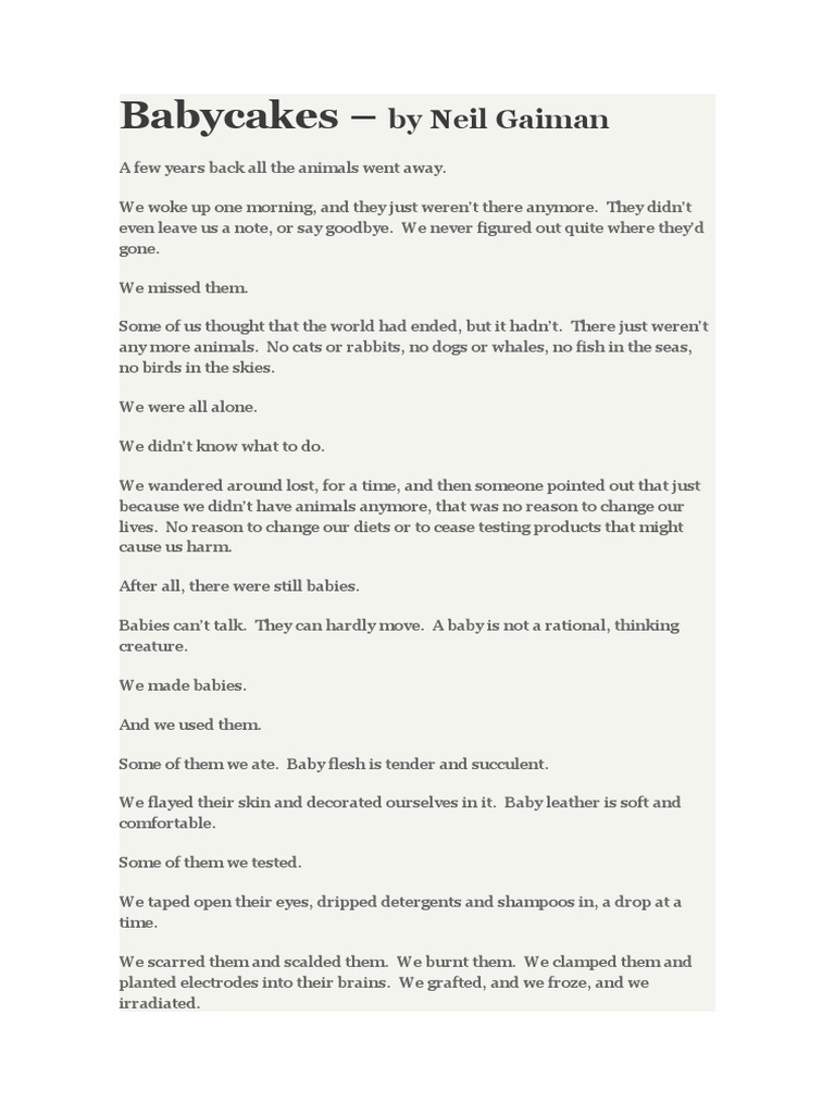 Babycakes - : by Neil Gaiman | PDF