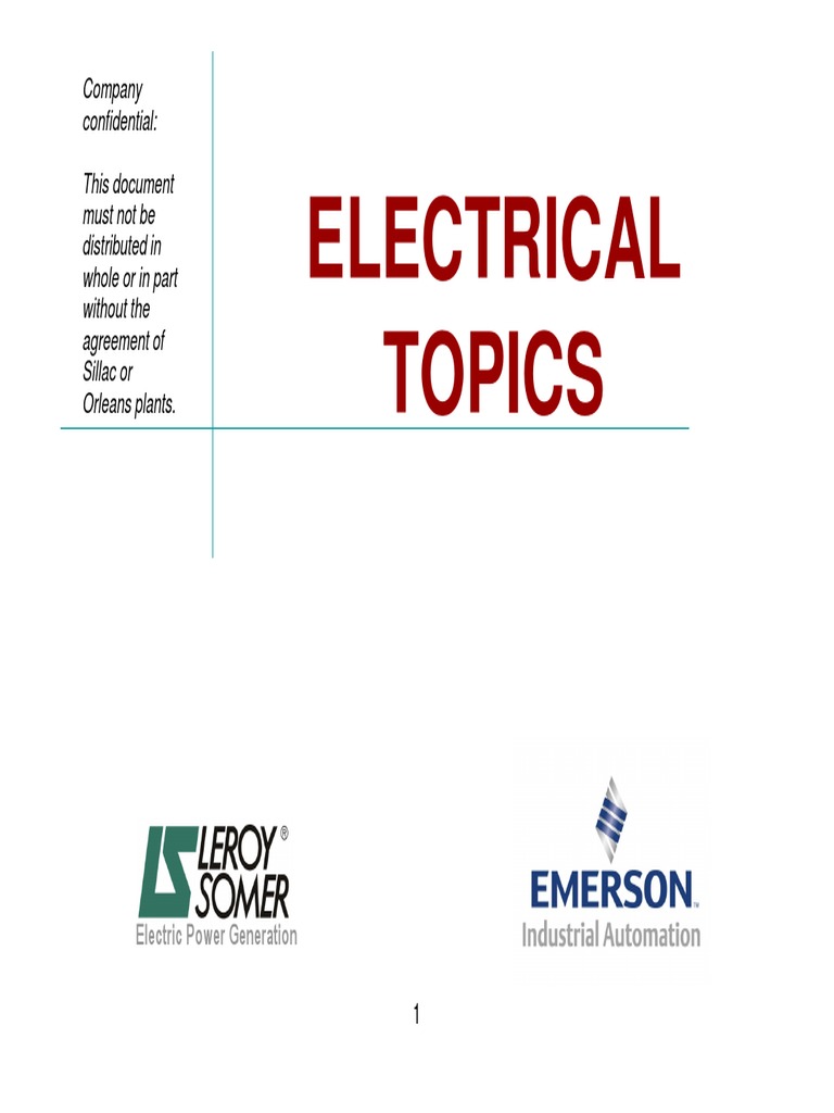 Leroy-Somer Electrical Topics PDF | PDF | Ac Power | Electrical Impedance