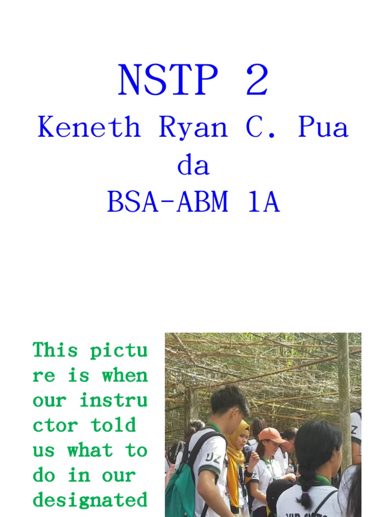 NSTP 2: Keneth Ryan C. Pua Da Bsa-Abm 1A | PDF | Home & Garden