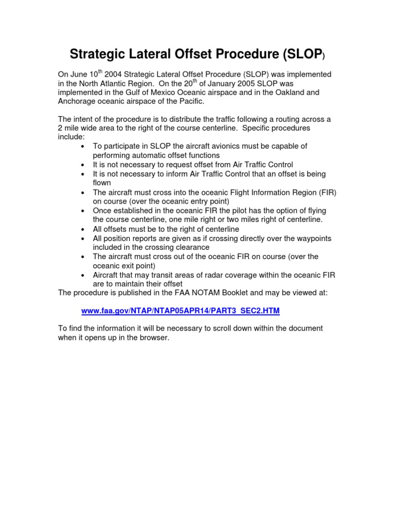 Strategic Lateral Offset Procedure | PDF | Business