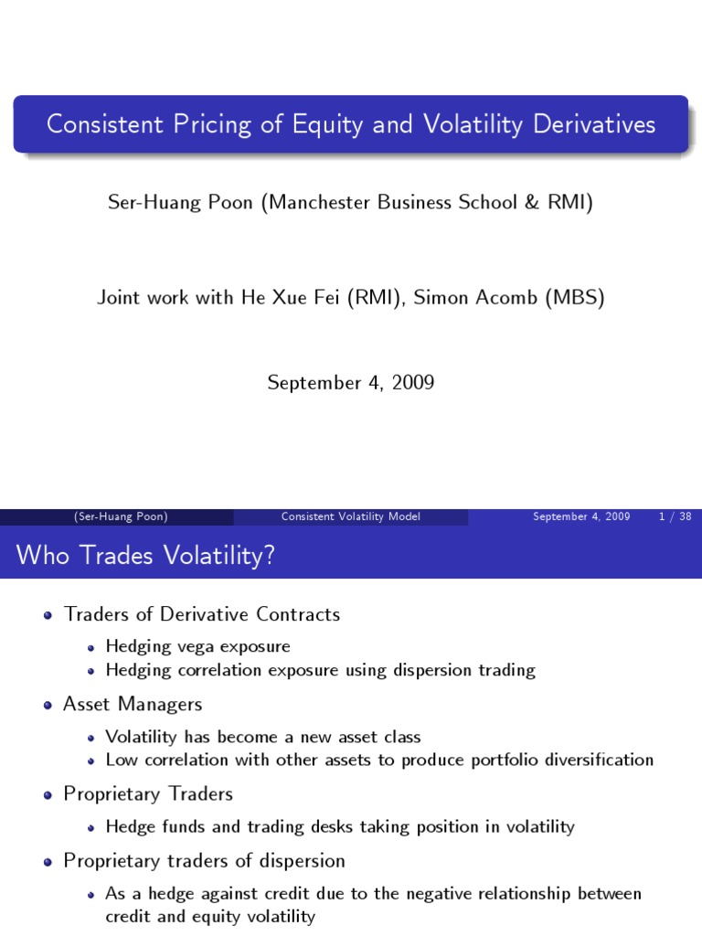 Consistent Pricing Model For Volatility | PDF | Vix | Greeks (Finance)