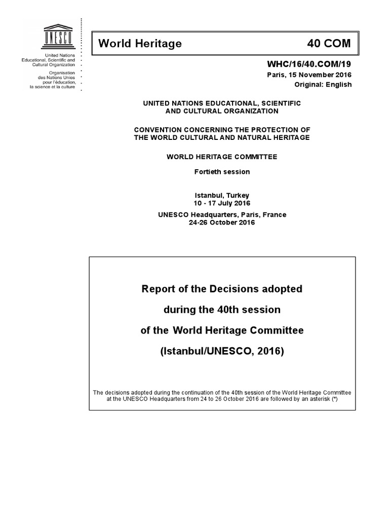 whc16 40com 19 en PDF | PDF | World Heritage Site | Intergovernmental ...