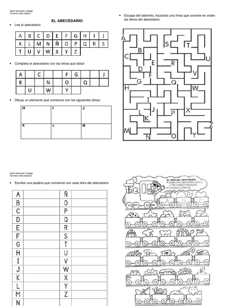 Actividades para Completar el Abecedario | PDF | Poesía