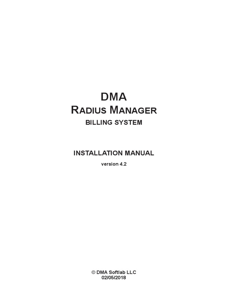 DMA Radius Manager Installation Manual 4.2 | PDF | Radius | Php