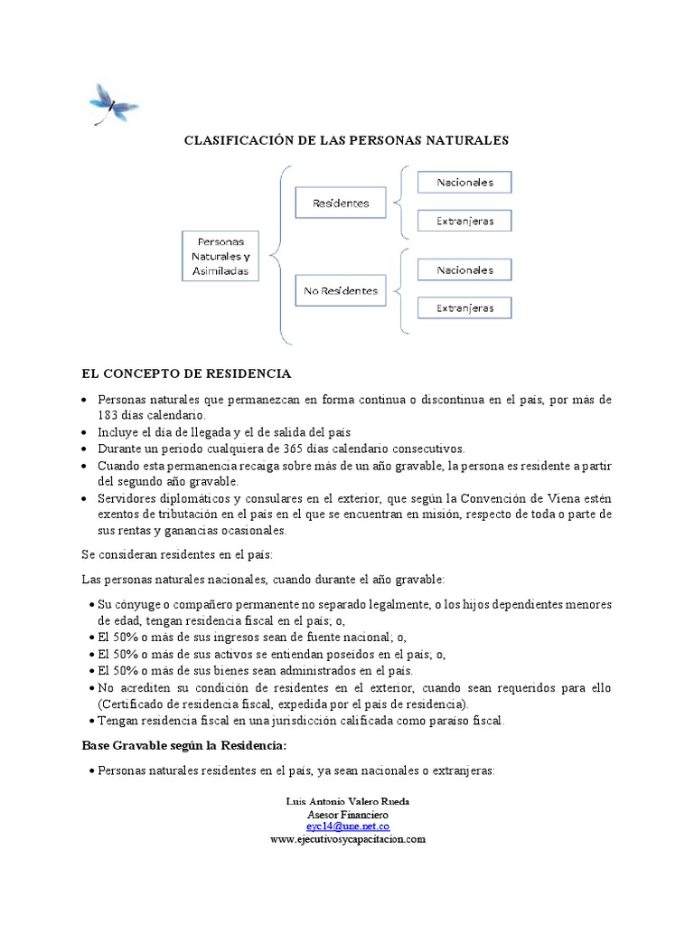 Clasificación de Las Personas Naturales | PDF | Impuestos | Gobierno