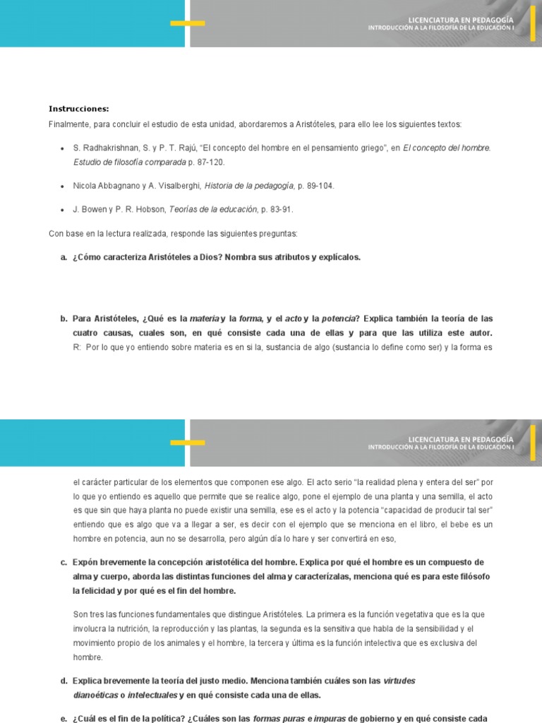 Tabla4 Act5 U2aristotelees | PDF | Aristóteles | Alma