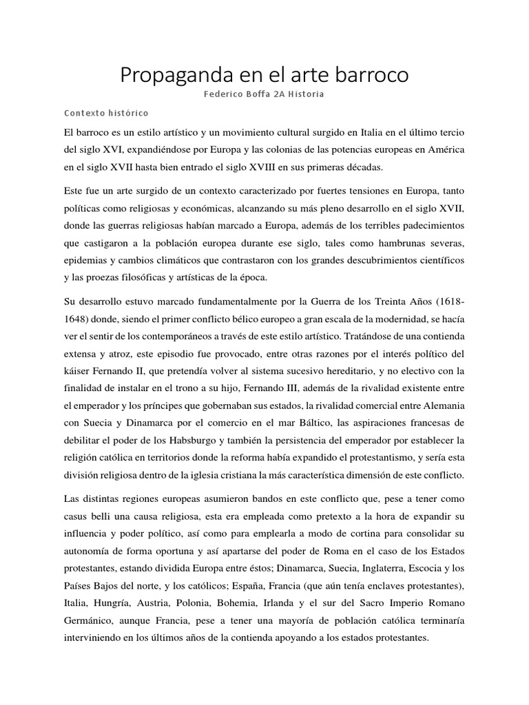 2do Parcial Historia Del Arte Barroco 2 | PDF | Barroco | Pinturas