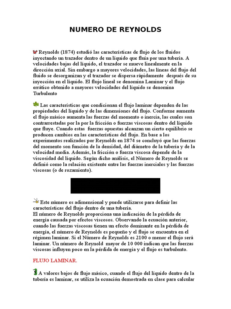 Numero de Reynolds y Ecuacion de Darcy | PDF | Numero Reynolds | Viscosidad