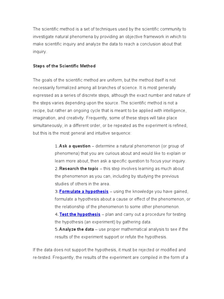 Understanding the Scientific Method | PDF | Argument | Inductive Reasoning