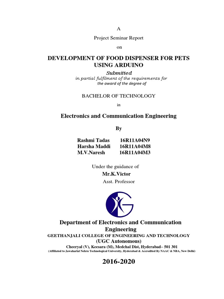 Major Small Report Final PDF | PDF | Servomechanism | Arduino
