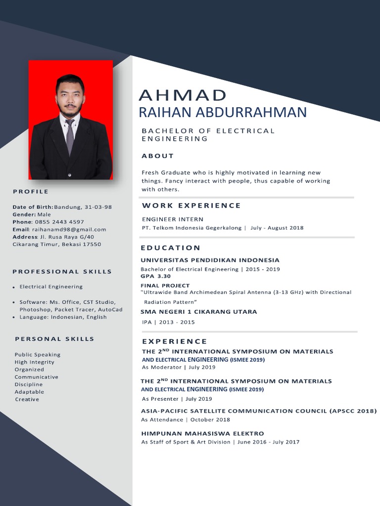 CV - Ahmad Raihan Abdurrahman | PDF