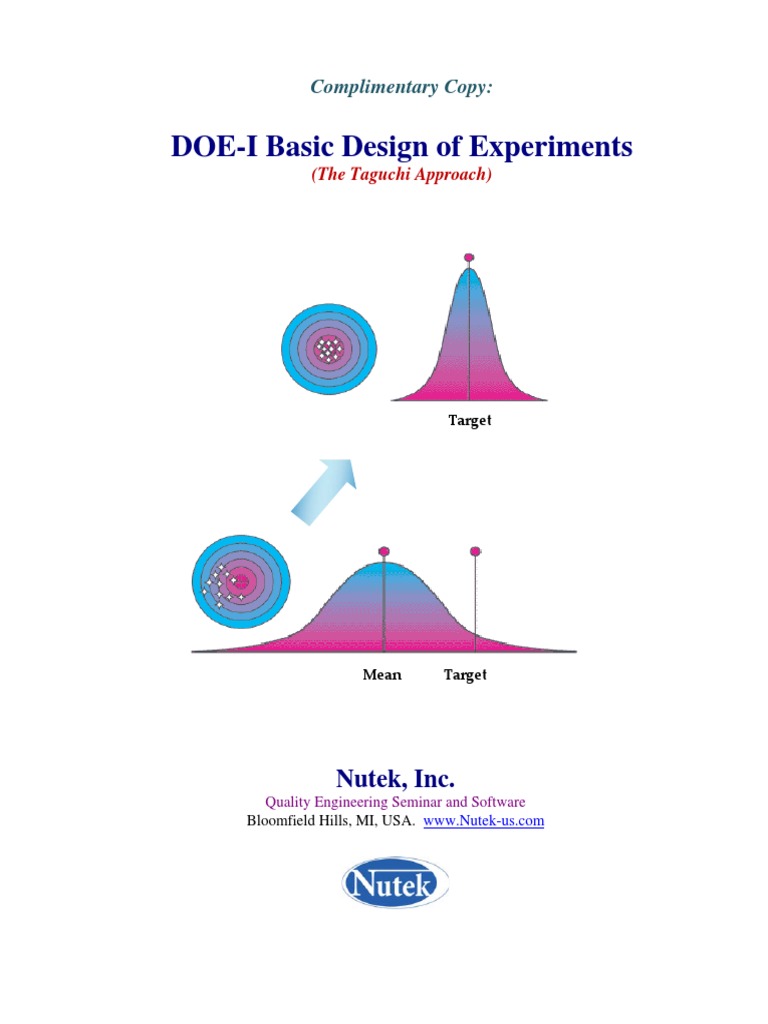 DOE Taguchi Basic Manual1 PDF | PDF | Design Of Experiments | Signal To Noise Ratio