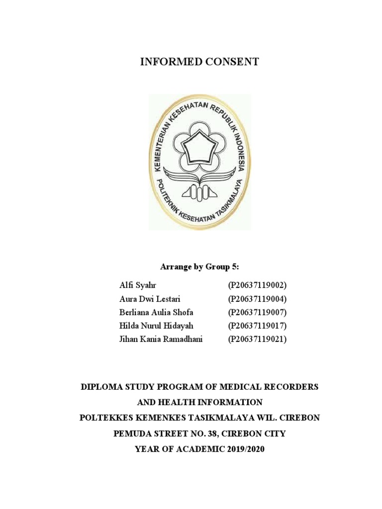 Informed Consent: Arrange by Group 5 | PDF | Informed Consent | Consent