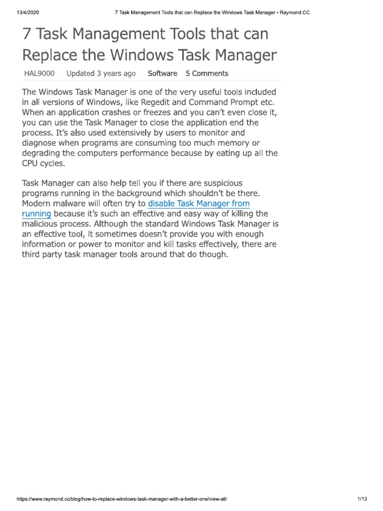 7 Task Management Tools That Can Replace The Windows Task Manager ...