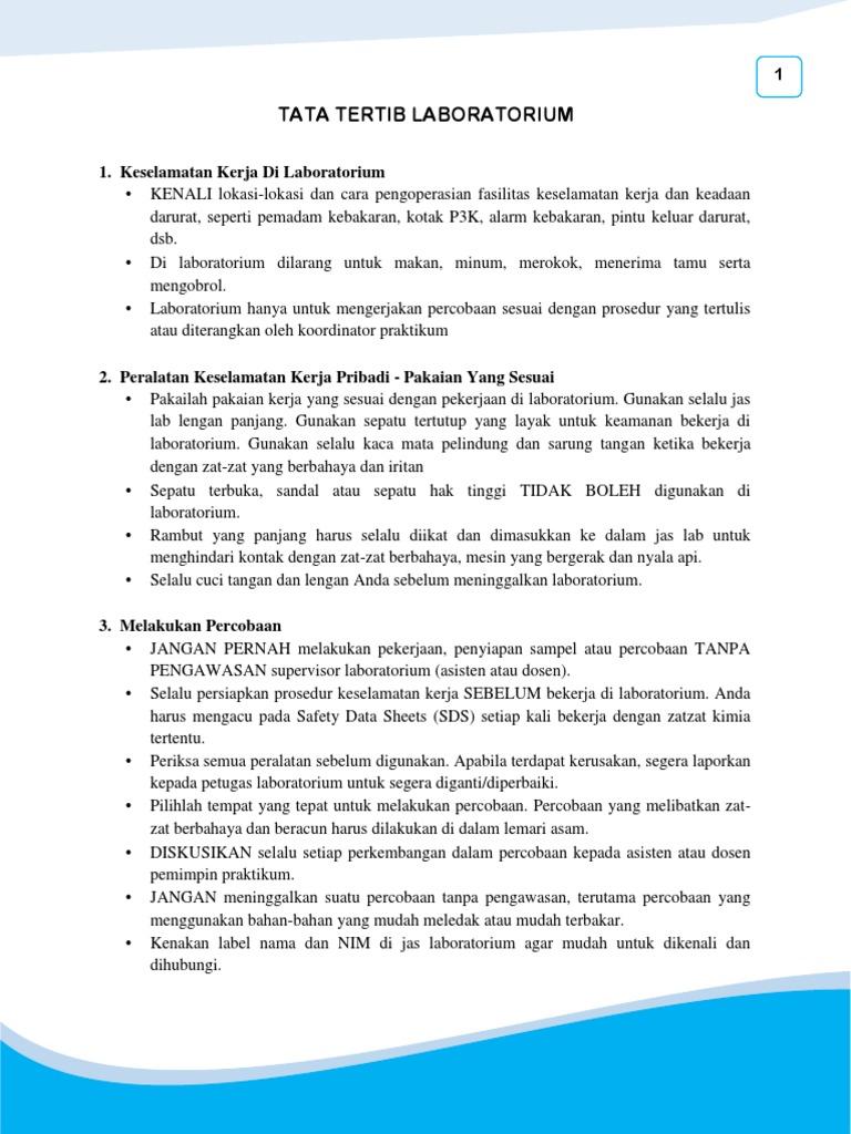 Tata Tertib Laboratorium | PDF