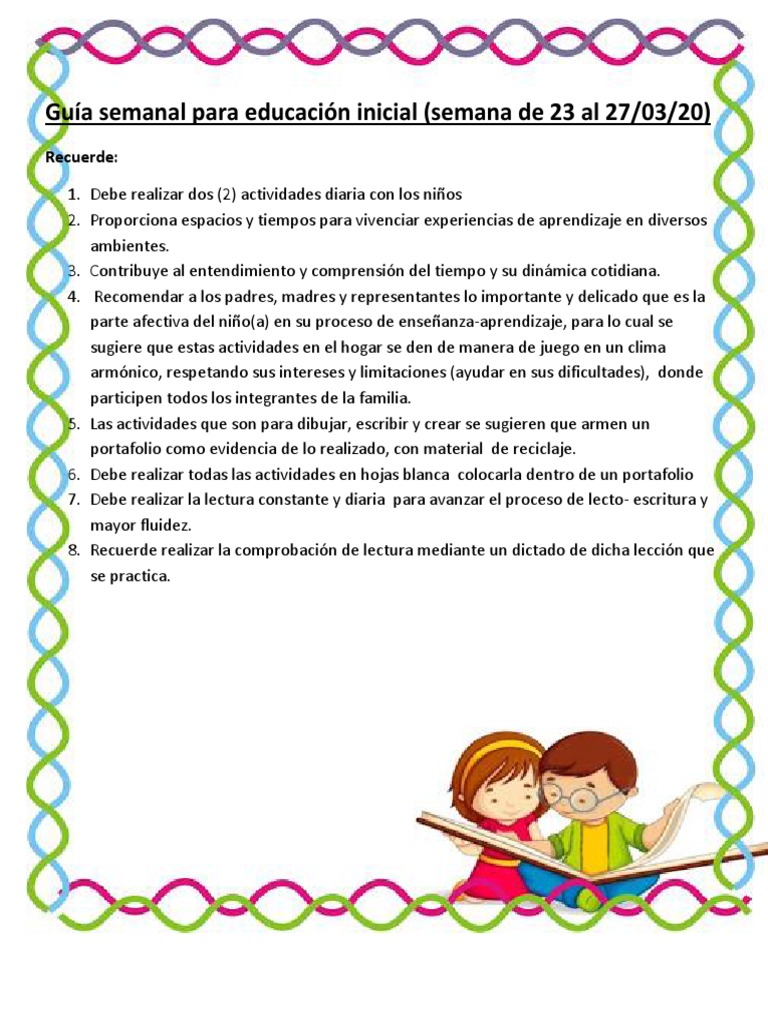 Guía de Actividades para Preescolar | PDF