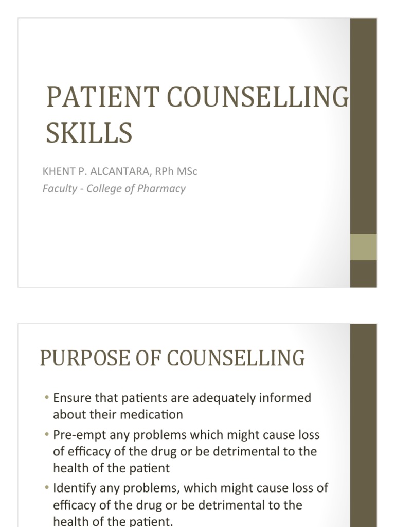 Patient Counselling Skills | PDF | Medical Prescription | Pharmacy
