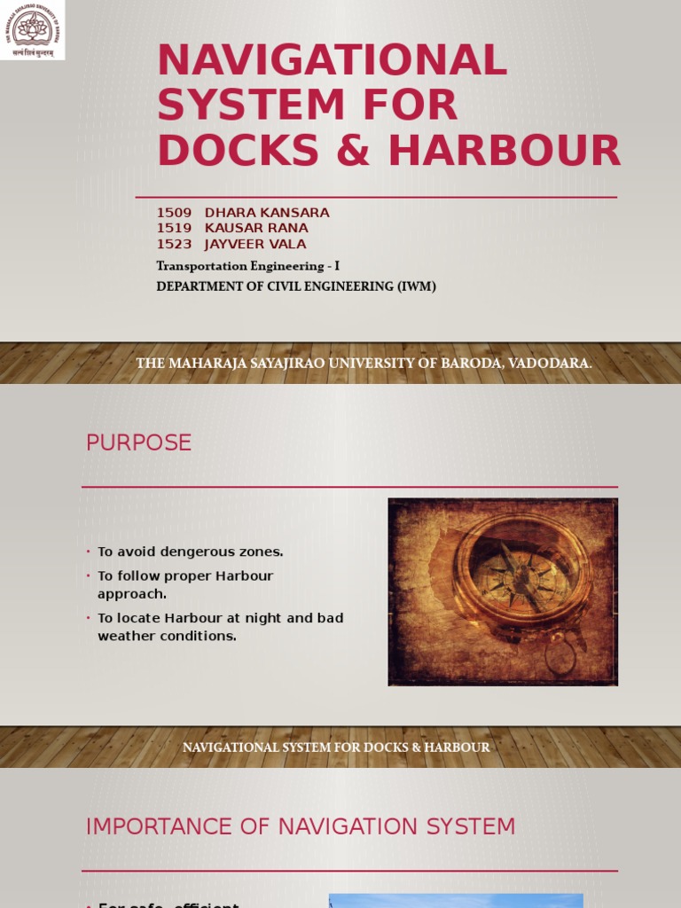 Navigational System For Docks and Harbours | PDF | Navigation | Lighthouse