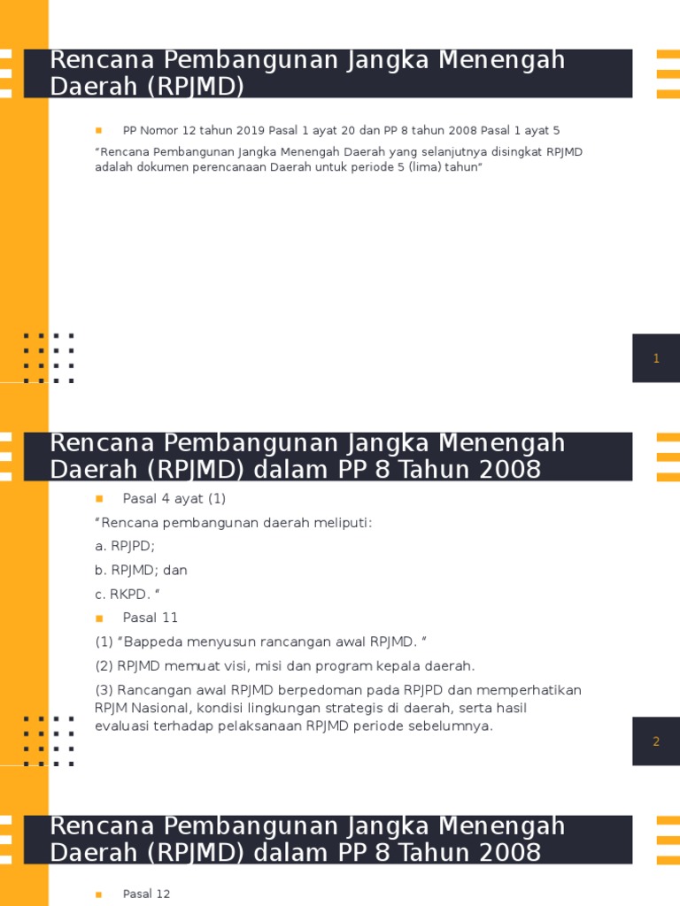 Contoh RPJMD 1 | PDF