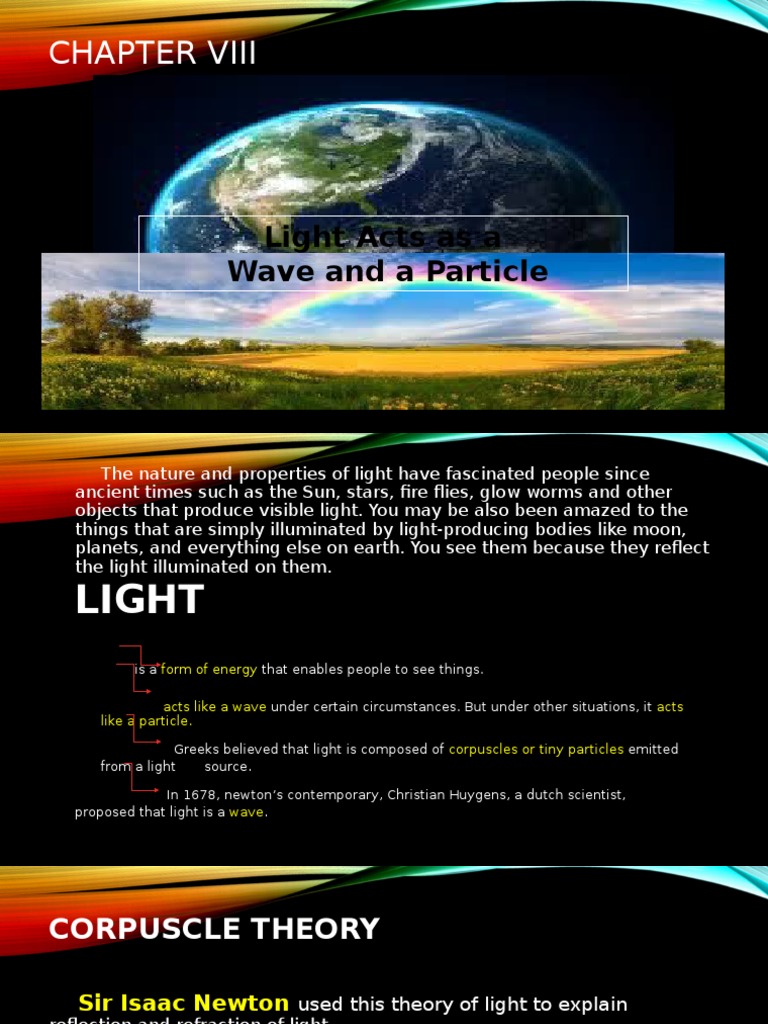 Light Acts As A Wave and A Particle | PDF | Reflection (Physics) | Light