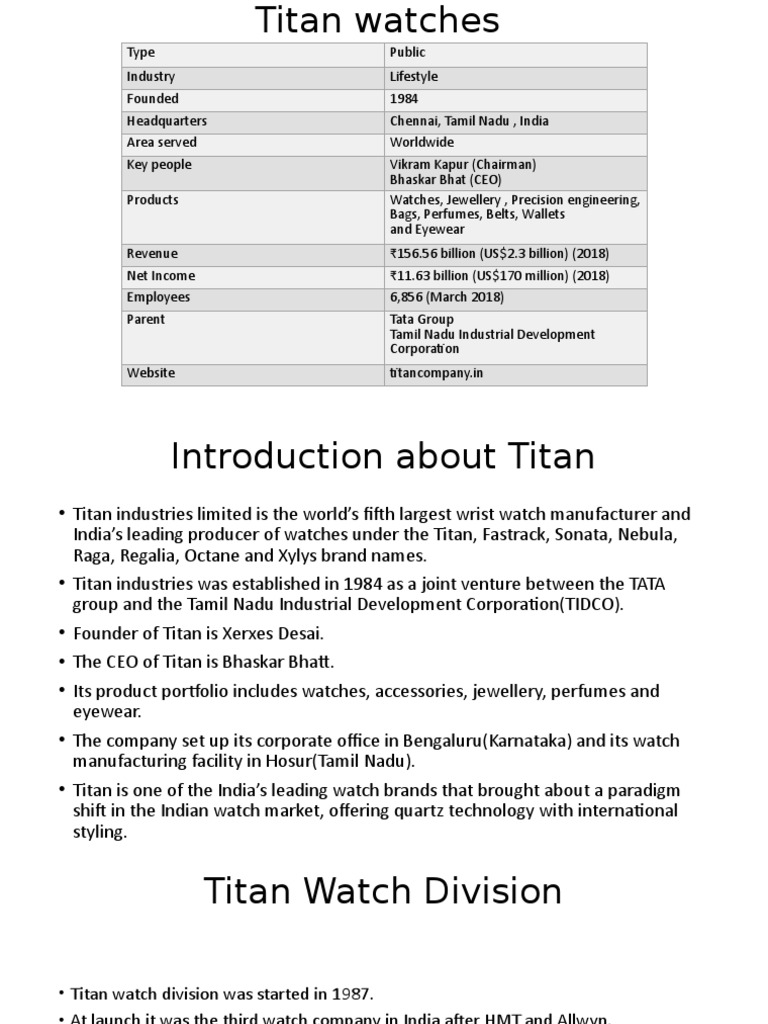Titan | PDF | Brand | Fashion Accessories