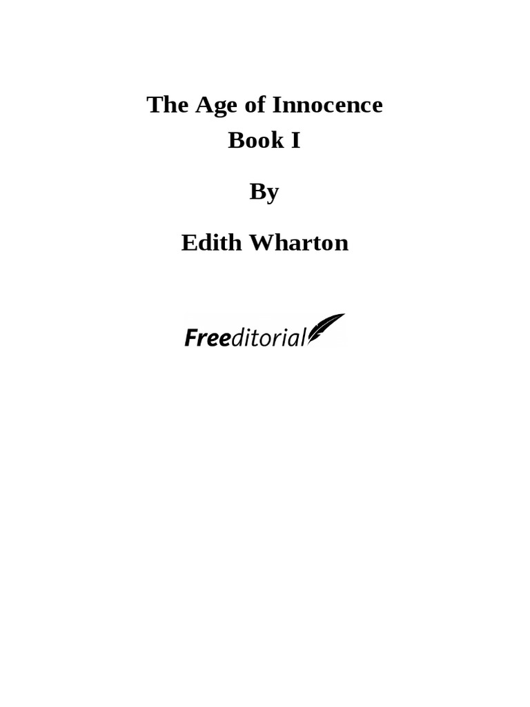 The Age of Innocence. Book I PDF | PDF | The Age Of Innocence