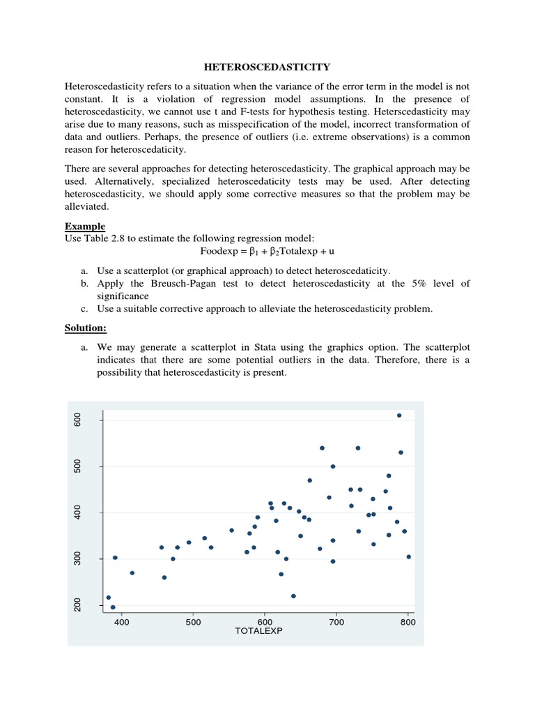 Heteroscedasticity PDF | PDF | Heteroscedasticity | Probability And ...