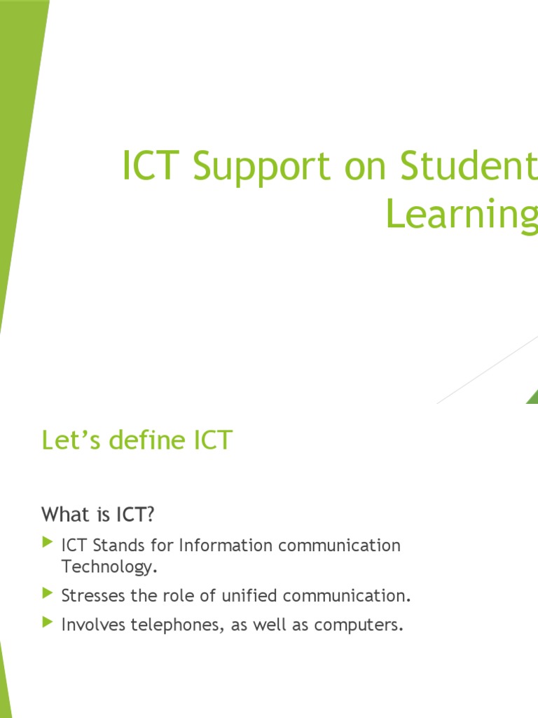 Ict Support On Student Learning | PDF