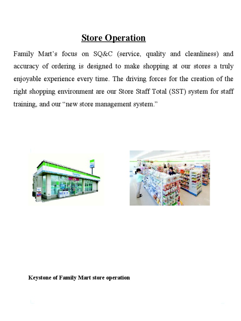 Family Mart Store Operations Guide | PDF | Point Of Sale | Computer Network