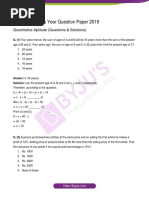 Percentages-CAT-Previous Year Questions | PDF