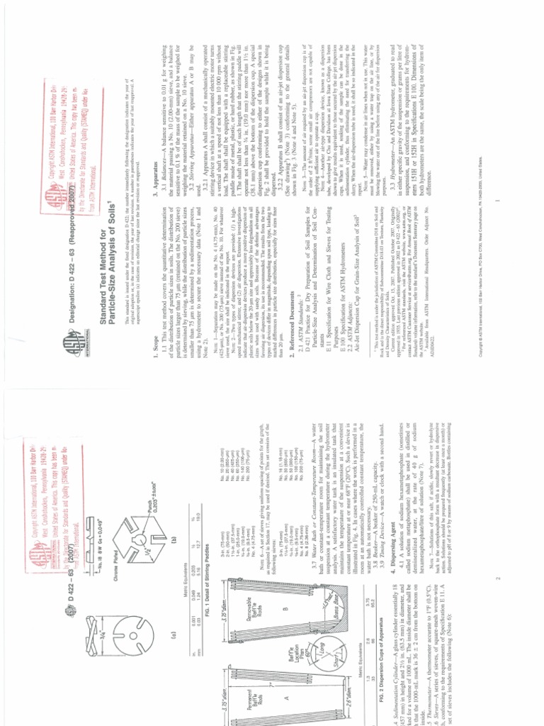 Astm D 422-07 PDF | PDF