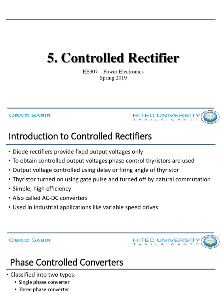5a. Controlled Rectifiers | Download Free PDF | Rectifier | Electrical Components