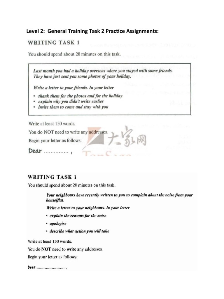 Level 2 GT Task 1 Assignments | PDF