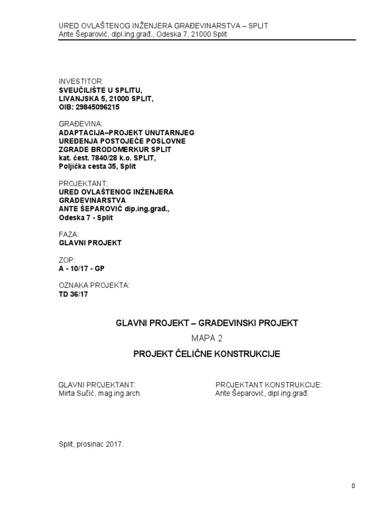 Mapa 2 - Projekt Celicne Konstrukcije | PDF